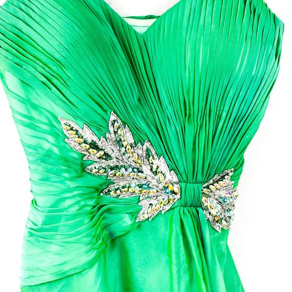 Dresses | Green Vintage Open Back Formal Prom Dress | Poshmark